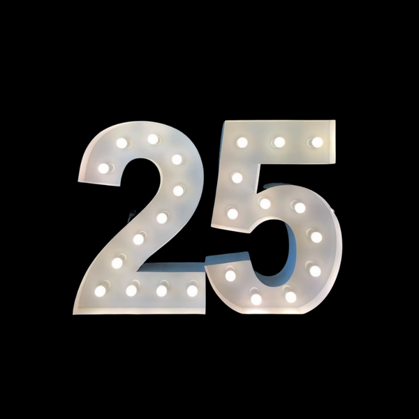 "25" Marquee Numbers Display - 4' Tall – M Event Rentals