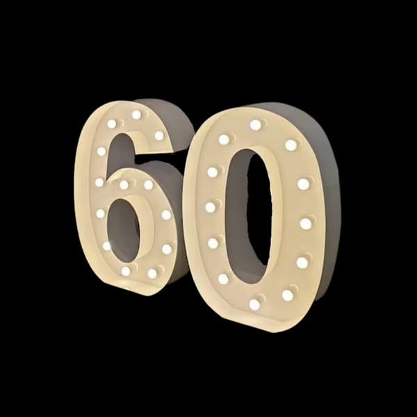 "60" Marquee Numbers Display - 4' Tall – M Event Rentals